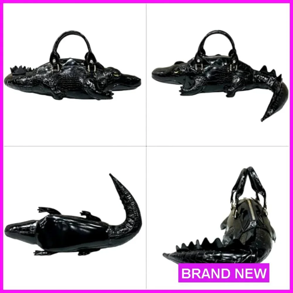 Bags | Pu Leather Crocodile Shaped Crossbody Shoulder Bag Handbag Purse ...